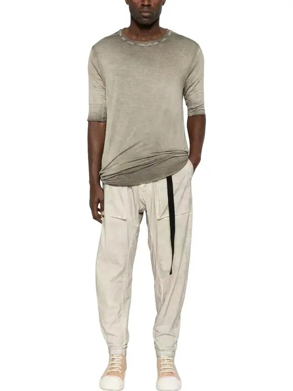 THOM KROM Belted Elasticated Waistband Trousers - Neutrals