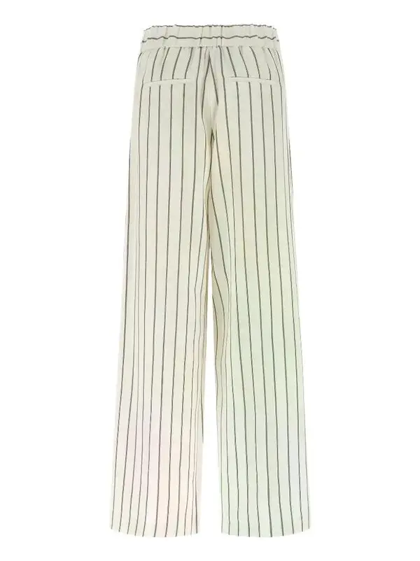 Peserico Pinstriped Wide Leg Trousers - Neutrals