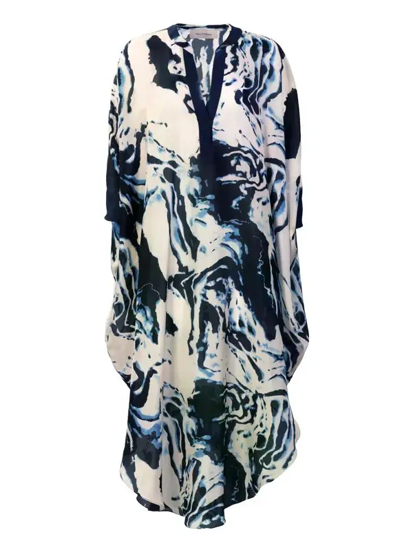 Silvia Tcherassi Elea Abstract Print Midi Dress - Blue