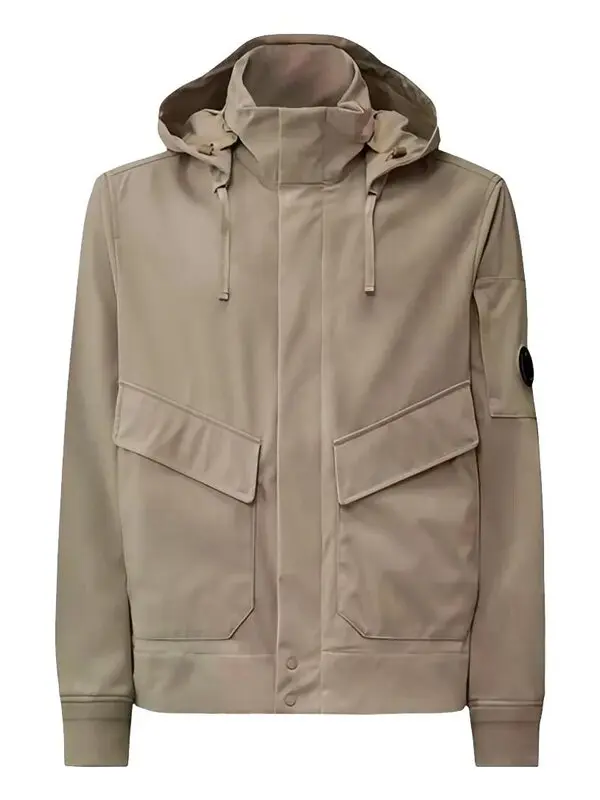 C.P. COMPANY C.p. Shell-r Hidden Hood Lens Jacket - Neutrals