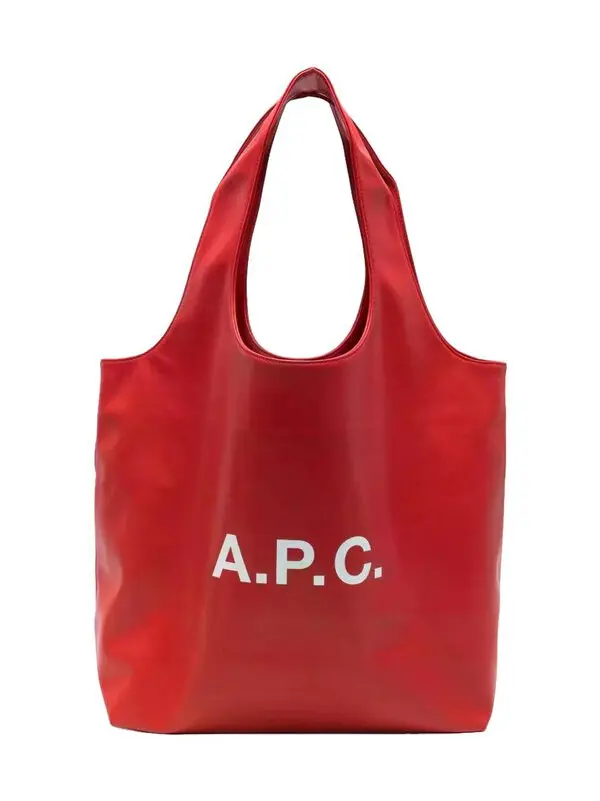 A.p.c. Logo Print Tote Bag - Red