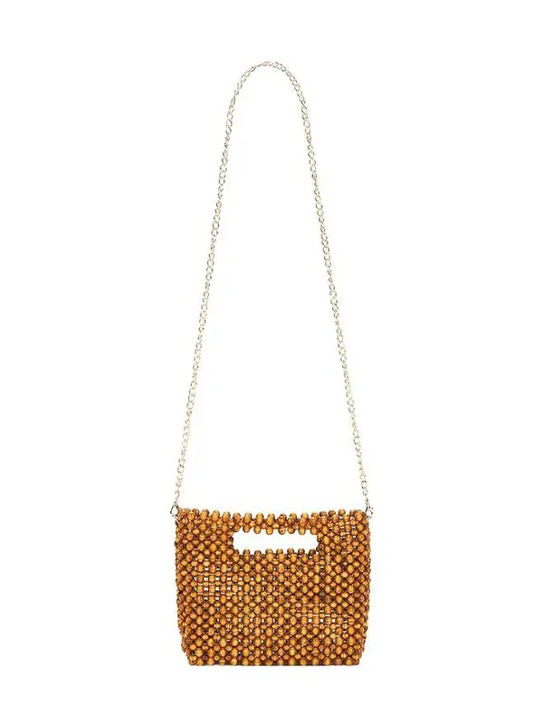 Dolce Vita Wood Bead Bag - Tan