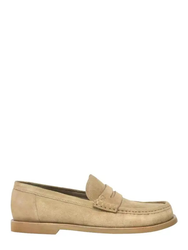 GIANVITO ROSSI Vernon Suede Loafers - Neutrals