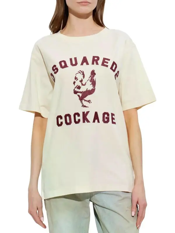 Dsquared2 Cotton Graphic T-shirt - Neutrals