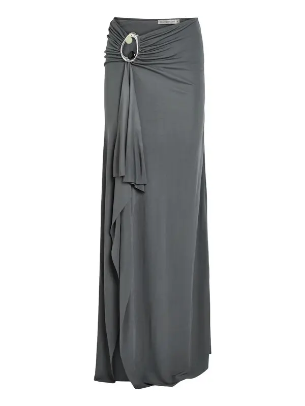 Christopher Esber Orica Cut-out Jersey Maxi Skirt - Blue