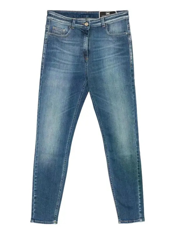 Elisabetta Franchi Slim Fit High Waist Five-pocket Jeans - Blue
