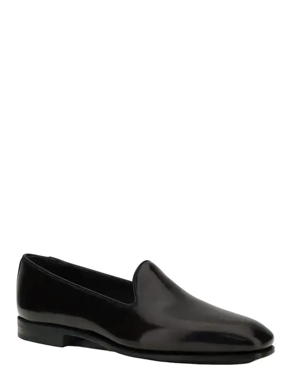 Church's Polished Calf Leather Loafers - Black