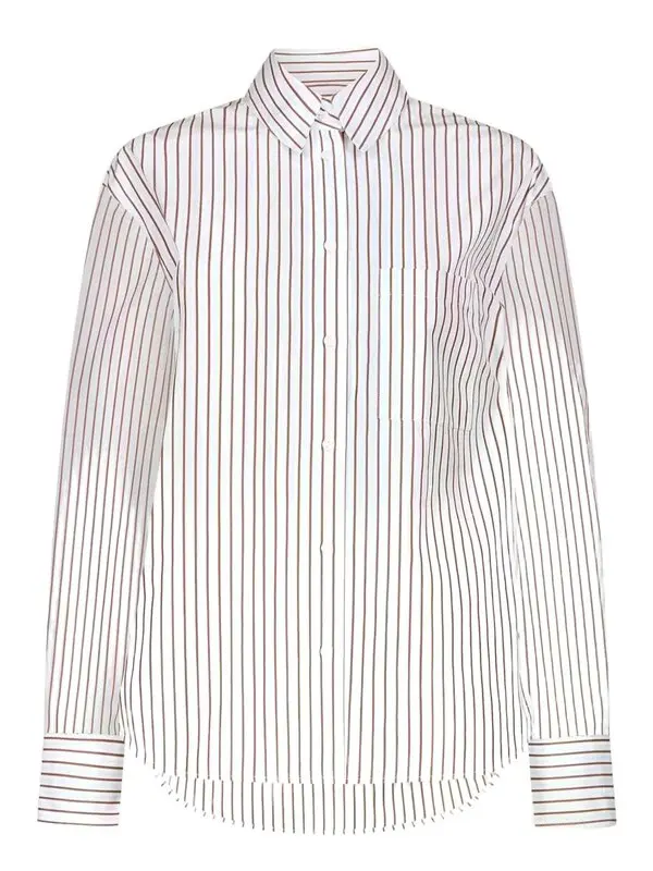 Loulou De Saison Striped Cotton Shirt - Red