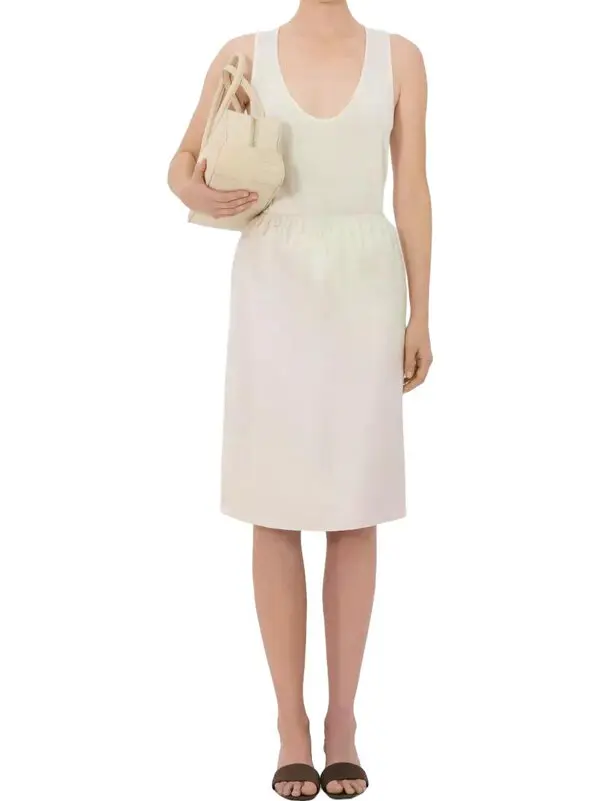 Loulou De Saison Elastic-waist Silk Midi Skirt - Neutrals