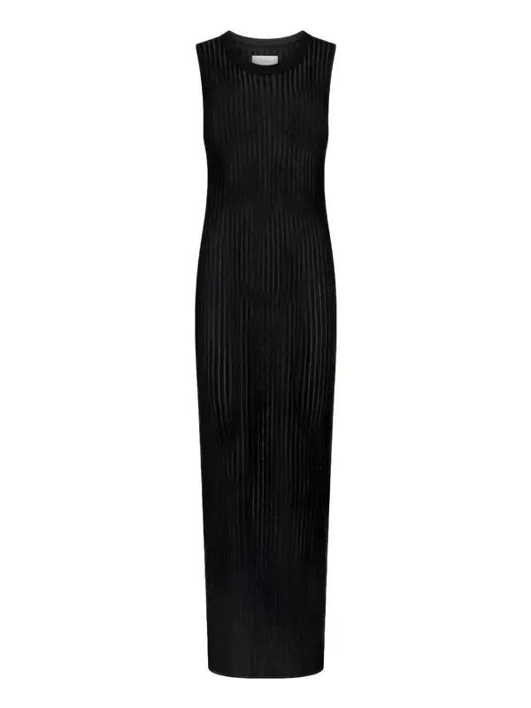 Loulou De Saison Icaria Ribbed Maxi Dress - Black