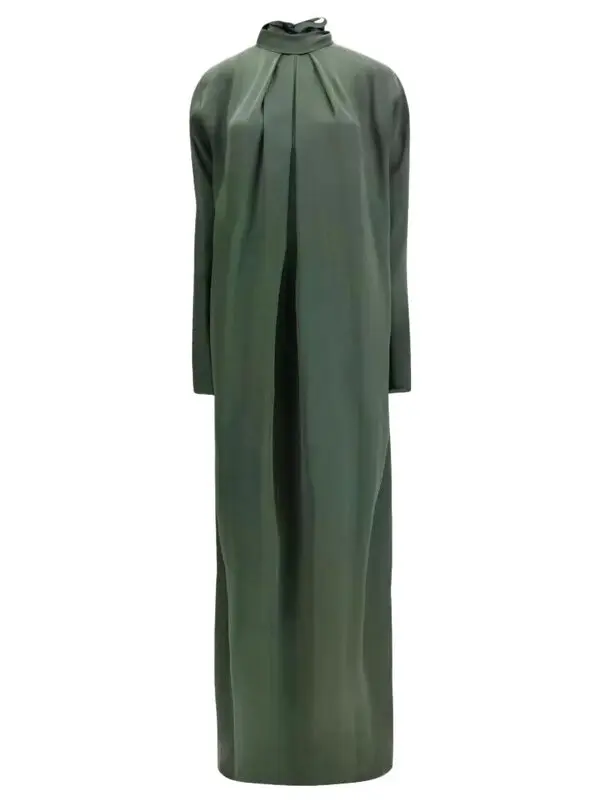 PETAR PETROV Semi-sheer Tie-neck Midi Dress - Green
