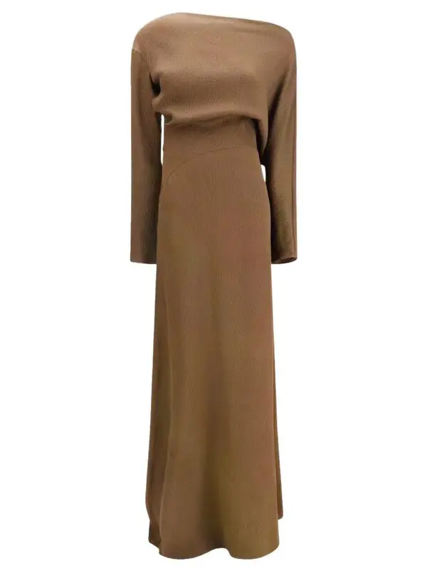 PETAR PETROV Asymmetric Maxi Dress - Brown