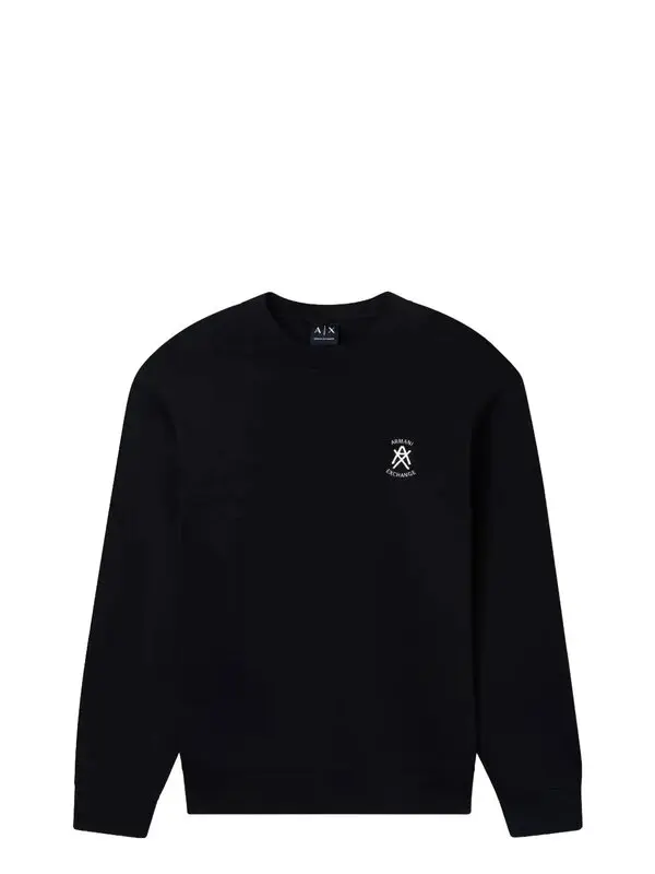 Armani Exchange Embroidered Logo Sweatshirt - Black