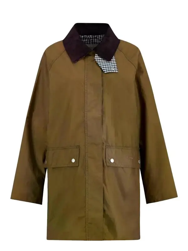 Barbour Check-detail Coat - Brown