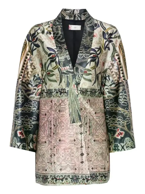 HUI MILANO Floral Print Jacket - Neutrals