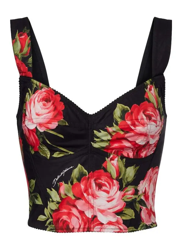 Dolce & Gabbana Floral Bustier Top - Multicoloured