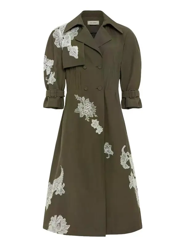 Hellessy Hellesy Rowan Lace Trench Coat - Green