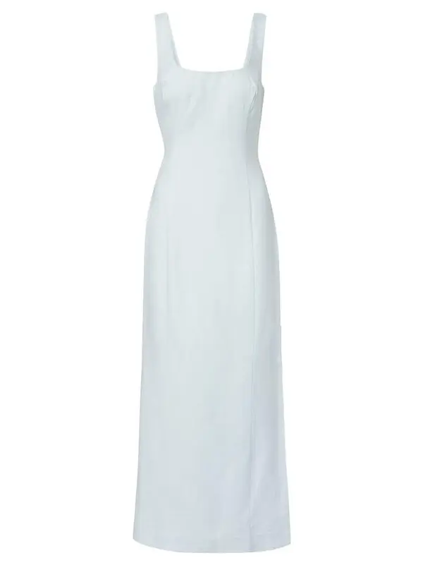 SIR. Linen Maxi Dress - Blue