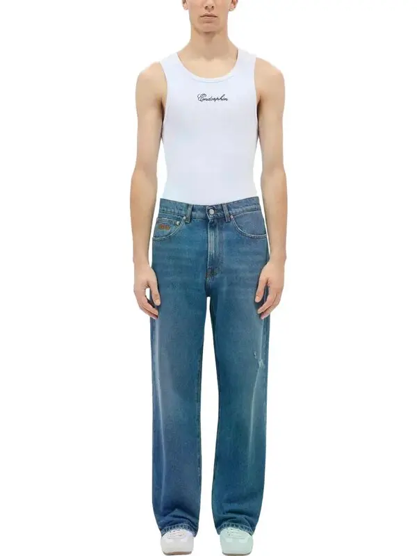 MSGM Distressed Denim Jeans - Blue