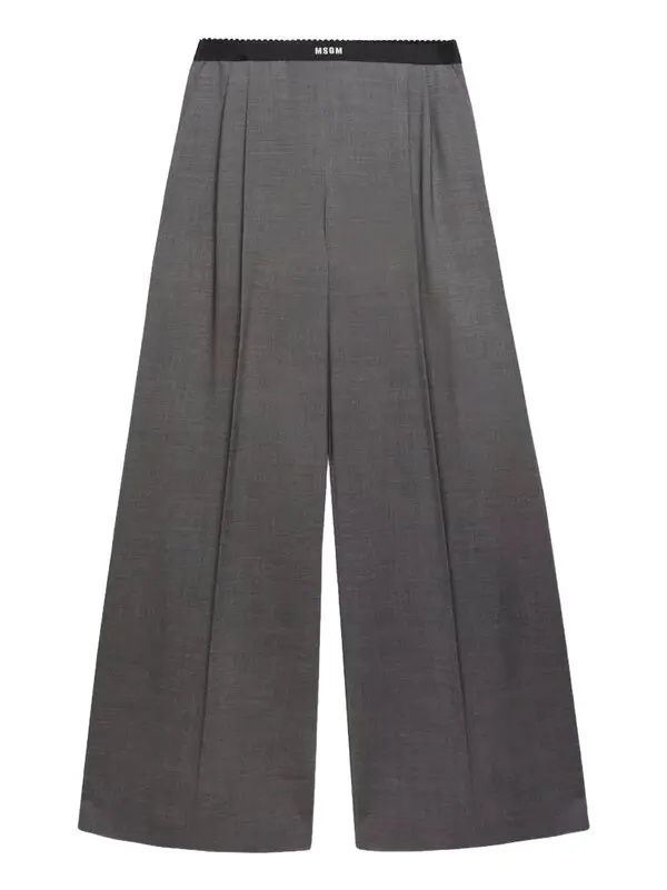 MSGM Logo Print Trousers - Grey