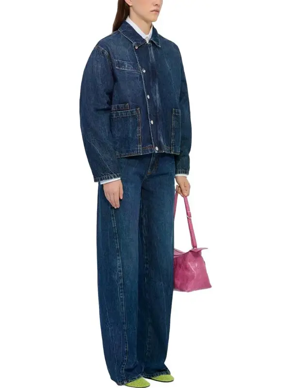 MSGM Patch-pocket Denim Jacket - Blue