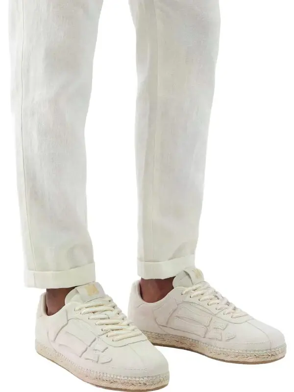 Amiri Alabaster Espadrille Detail Low Top Sneakers - Neutrals
