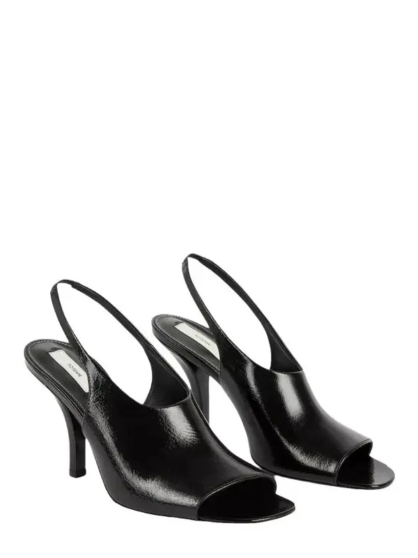 TOTEME Contour Naplack Slingback Sandals - Black