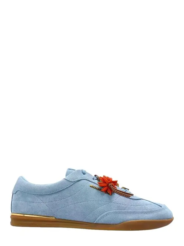 Michael Kors Lace-up Sneakers With Floral Embellishment - Blue