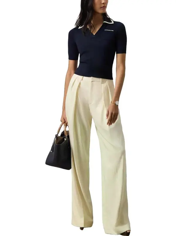 Ralph Lauren Patch-pocket V-neck Top - Blue