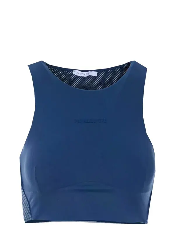 Patrizia Pepe Cropped Sleeveless Top - Blue
