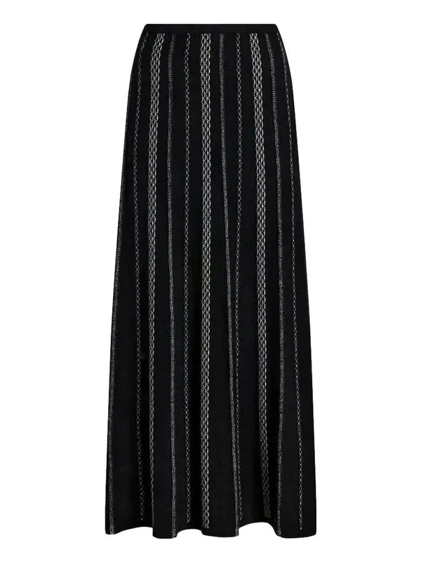 Proenza Schouler White Label Morena Textured Maxi Skirt - Black