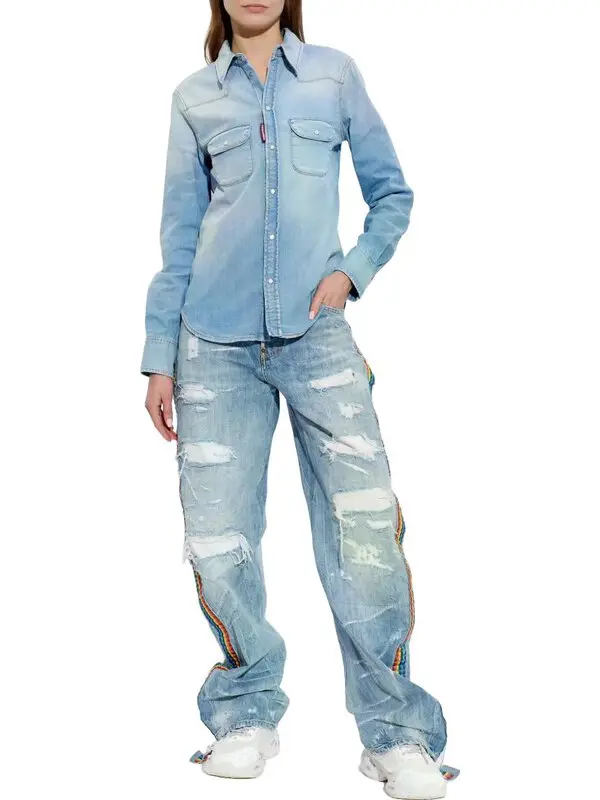 Dsquared2 Loose Fit Twist Jeans - Blue