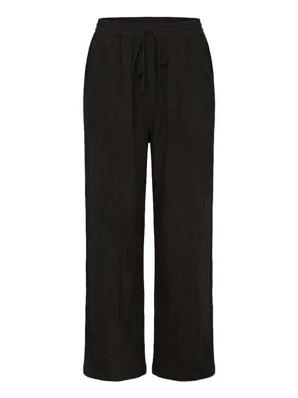 Xirena Devon Drawstring Textured Trousers - Black