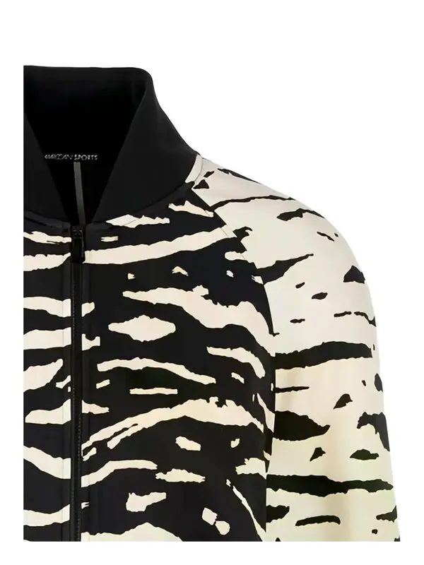 MARCCAIN Zebra Print Zip Jacket - Black
