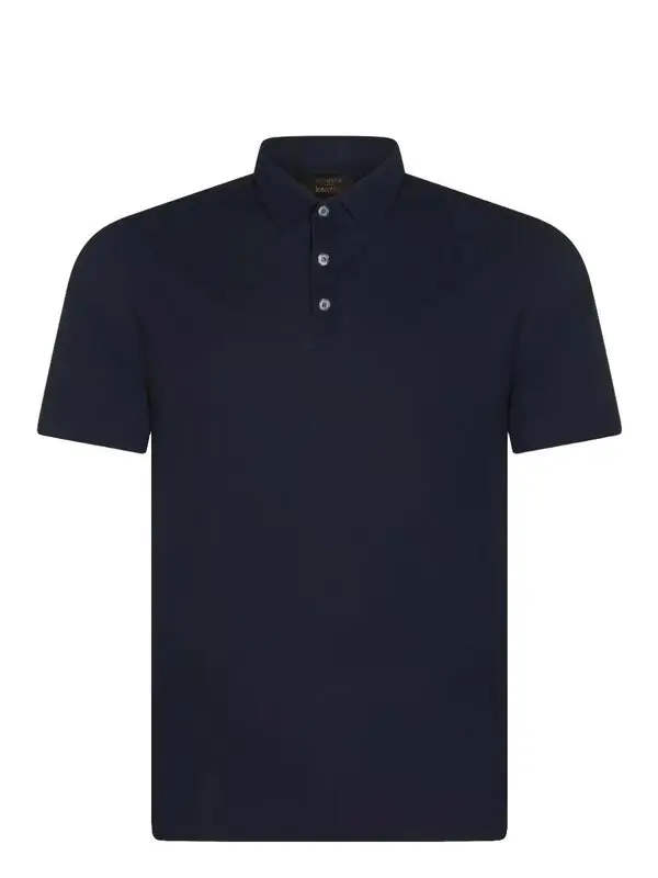 ZANONE Button-up Polo Shirt - Blue