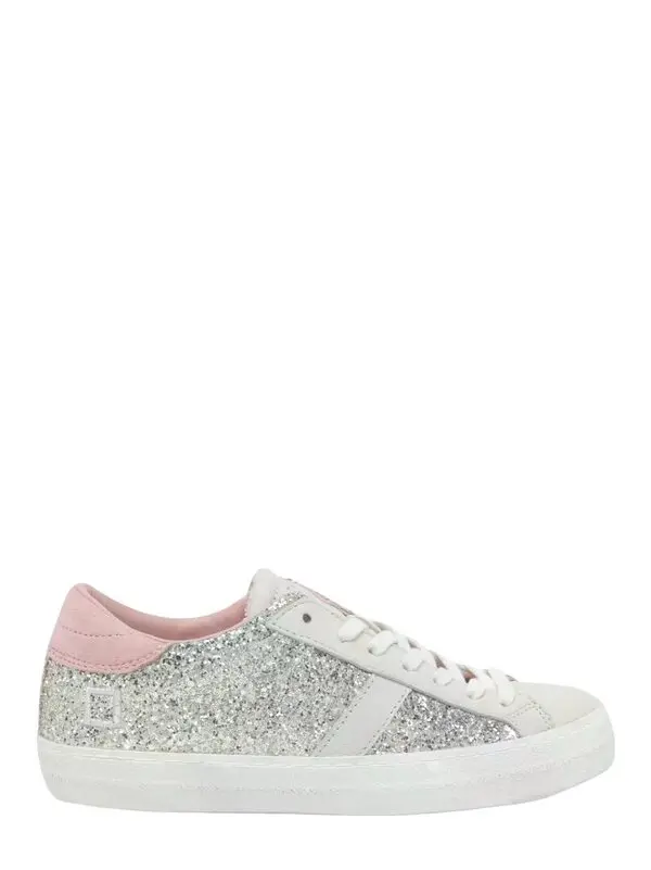D.a.t.e. Hill Low Glitter Sneakers - Silver