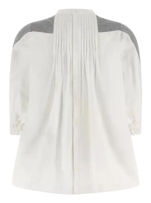 Sacai Asymmetric Hem Crew Neck Sweater - Grey