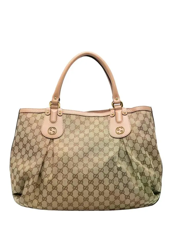 Gucci Gg Canvas Scarlett Tote Bag - Brown