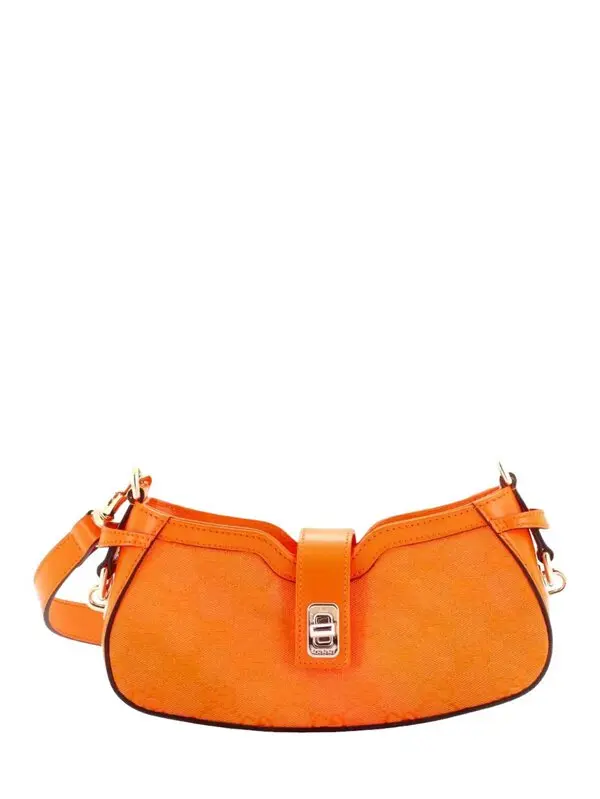 Gucci Moon Side Gg Canvas Mini Shoulder Bag - Orange