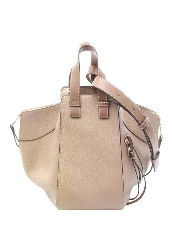 Loewe 2010-2026 Small Grained Calfskin Hammock Bag Satchel - Brown