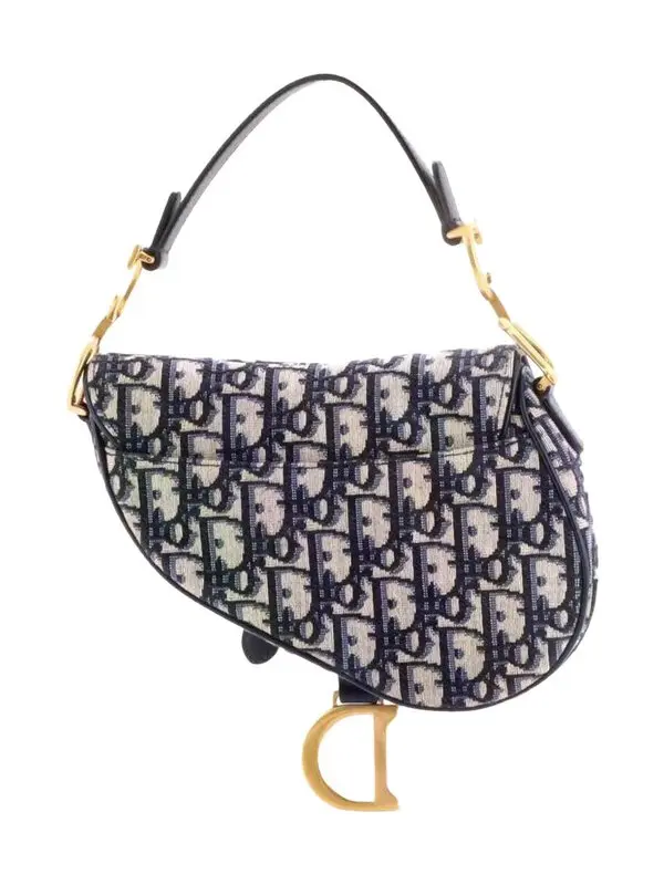 Dior Saddle Oblique Canvas Mini Shoulder Bag - Blue