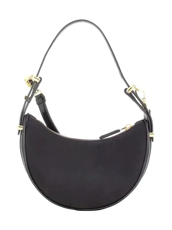 Prada Arqué Half Moon Tessuto Small Hobo Bag - Black