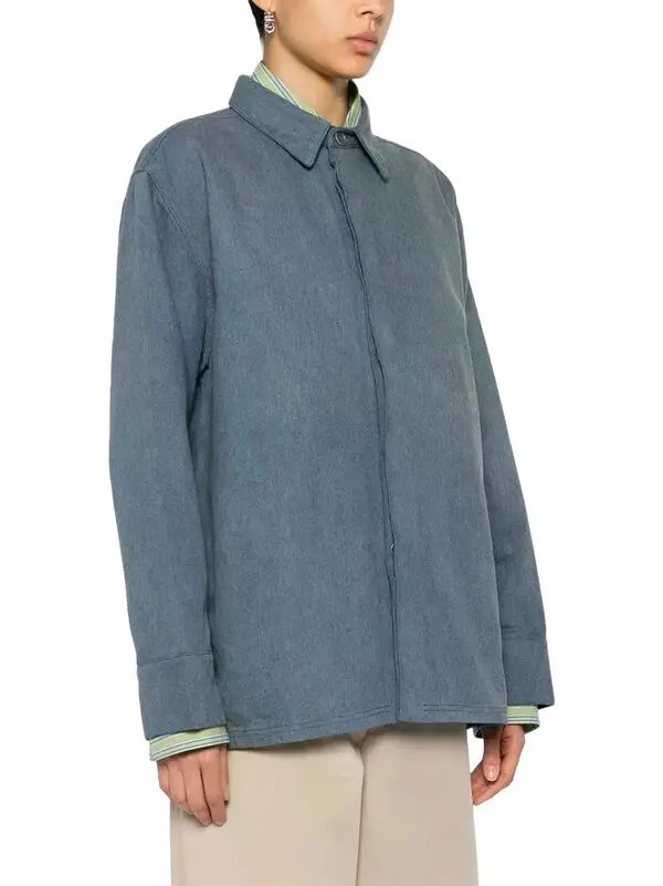 BASERANGE Recycled Cotton Blend Denim Jacket - Blue