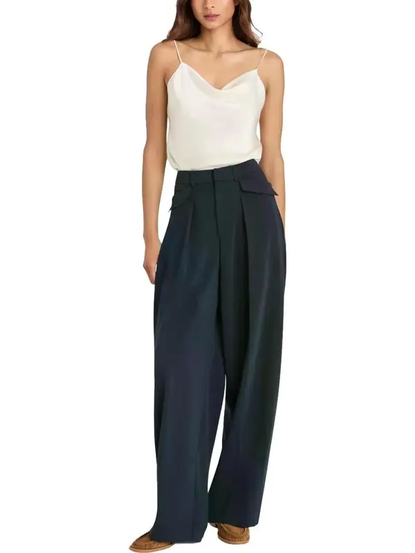 Cinq À Sept Leora Pleated Tailored Trousers - Blue
