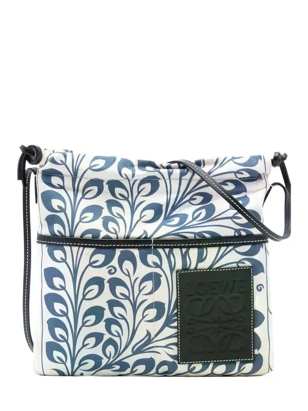 Loewe Canvas Anagram Drawstring Crossbody Bag - Blue