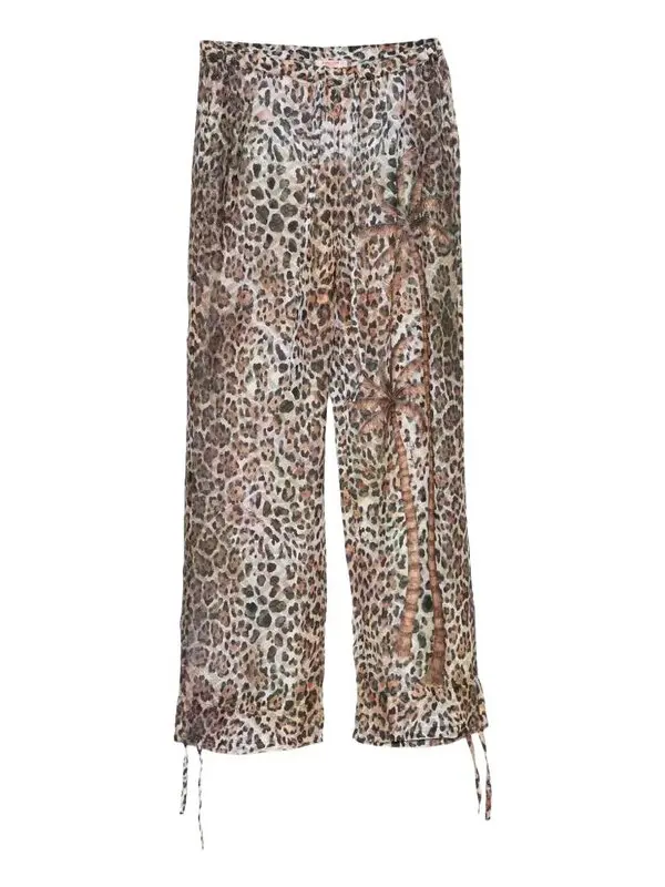 PIN-UP STARS Wild Leopard Trousers - Neutrals