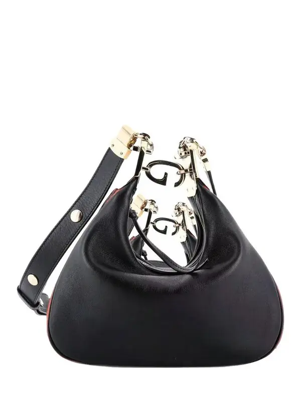 Gucci Small Attache Shoulder Bag In Leather - Black