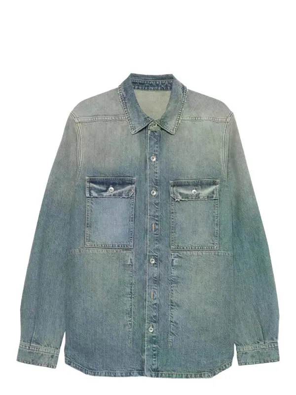 Rick Owens Denim Outershirt Jacket - Blue