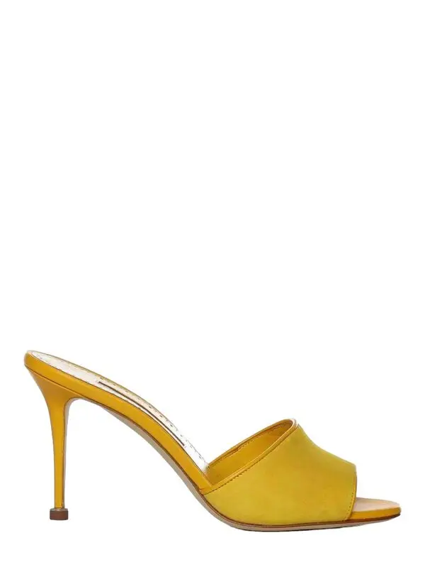 Manolo Blahnik Larache Suede Sandals - Yellow