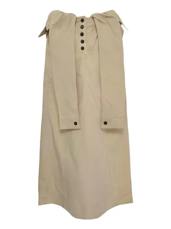 OPEN YY Wrapped Maxi Skirt - Neutrals
